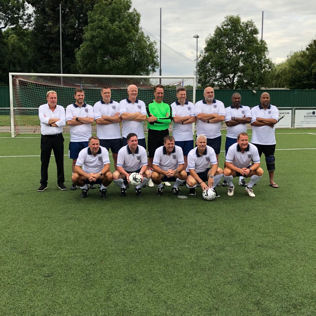 Training the England Football Legends, Harrys Heroes – Luke Worthington